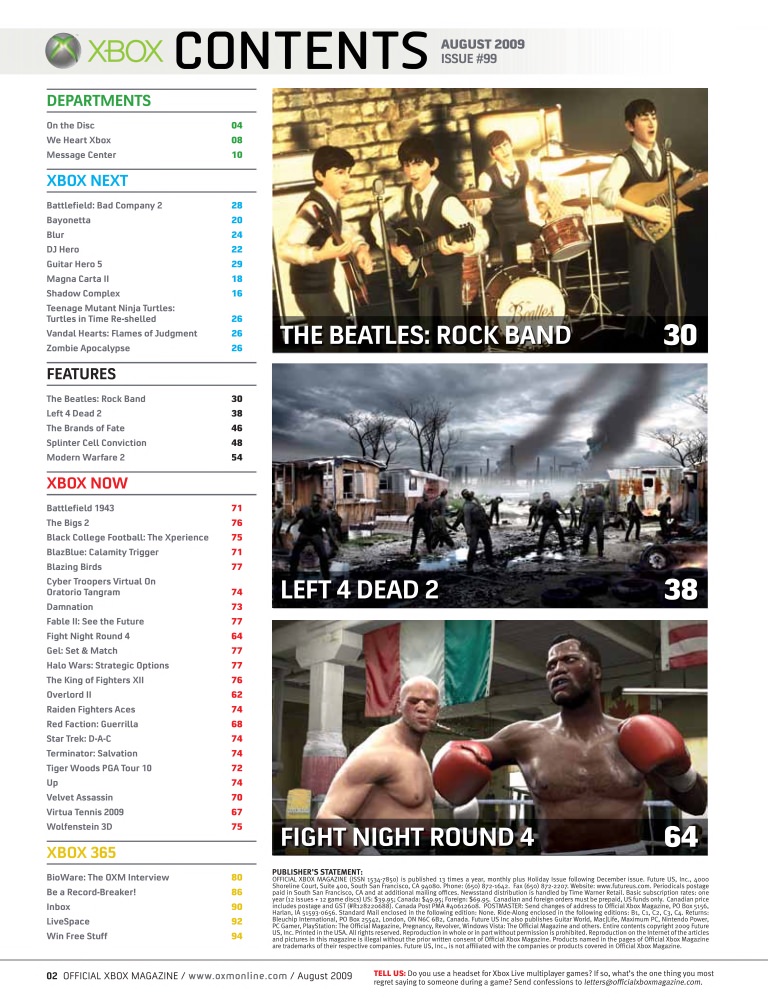 Official Xbox Magazine Issue 99 August 2009